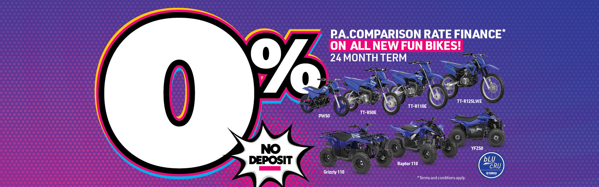 Bikes on finance store
