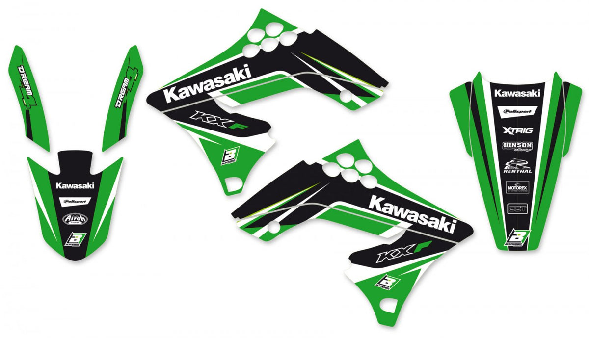 BLACKBIRD GRAPHICS KIT DREAM 4 KAWASAKI KXF 250 09-12 – ProRider ...